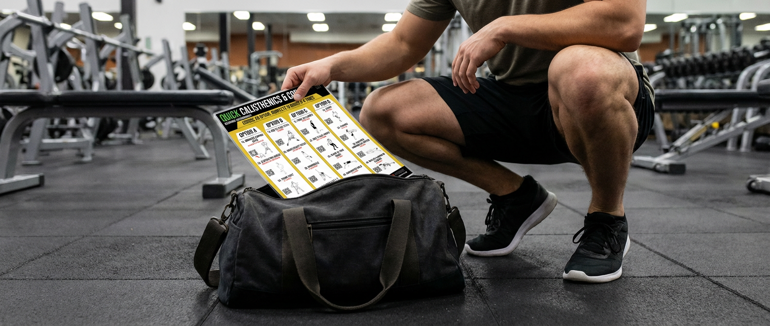 Quick Calisthenics & Core Workout Card – Beginner–Intermediate ...